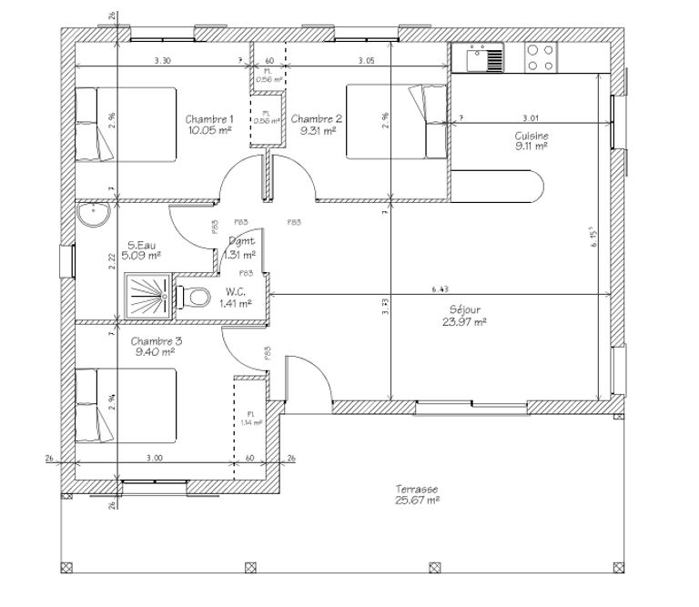 New chalets at Euronat, naturist resort on the Atlantic coast